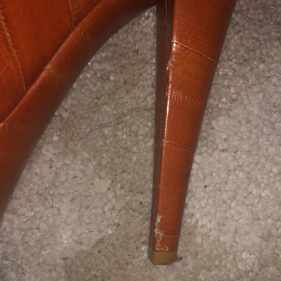 Yves Saint Laurent | Shoes | Ysl Burnt Orange Peep Toe Pumps | Poshmark